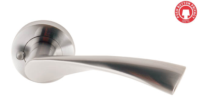 Flex Lever On Round Rose Privacy SCP Door Furniture from A Wood Idea