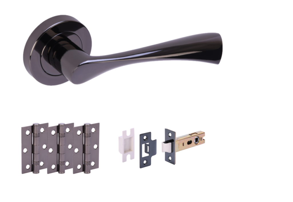 Zena Black Nickel Lever Hardware Pack | A Wood Idea