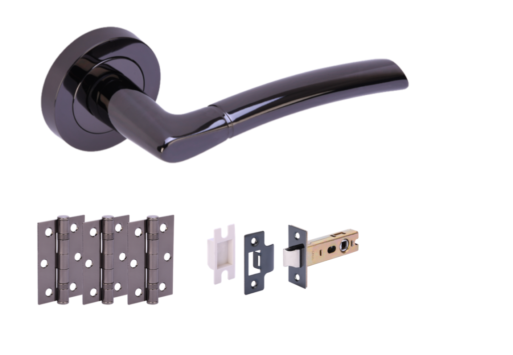 Nemo Black Nickel Lever Hardware Pack | A Wood Idea