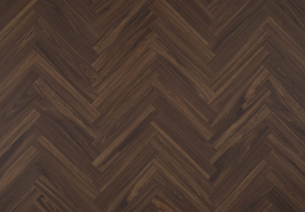 BerryAlloc ® Chateau Walnut Brown Herringbone Laminate Flooring | A Wood Idea
