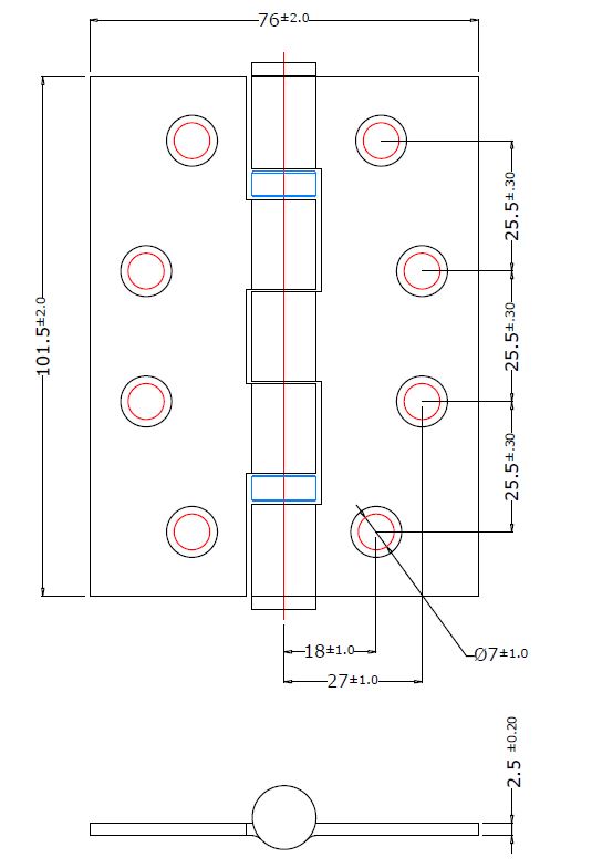 Dale 4" Matt Black Fire Door Butt Hinges | A Wood Idea