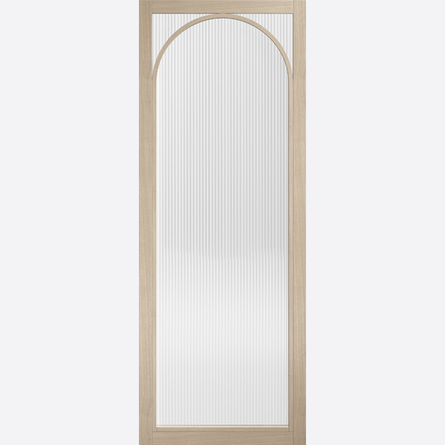 Melrose Blonde Oak Reeded Glazed Prefinished Internal Door | A Wood Idea