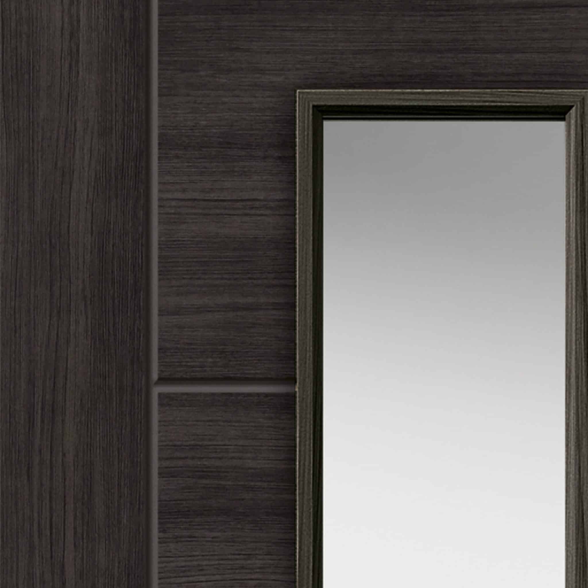 Tigris Dark Grey Glazed Laminate Internal Door | A Wood Idea