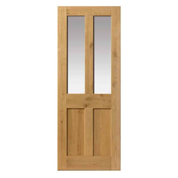 Rustic Oak 4 Panel Glazed – Prefinished Internal Door | A Wood Idea