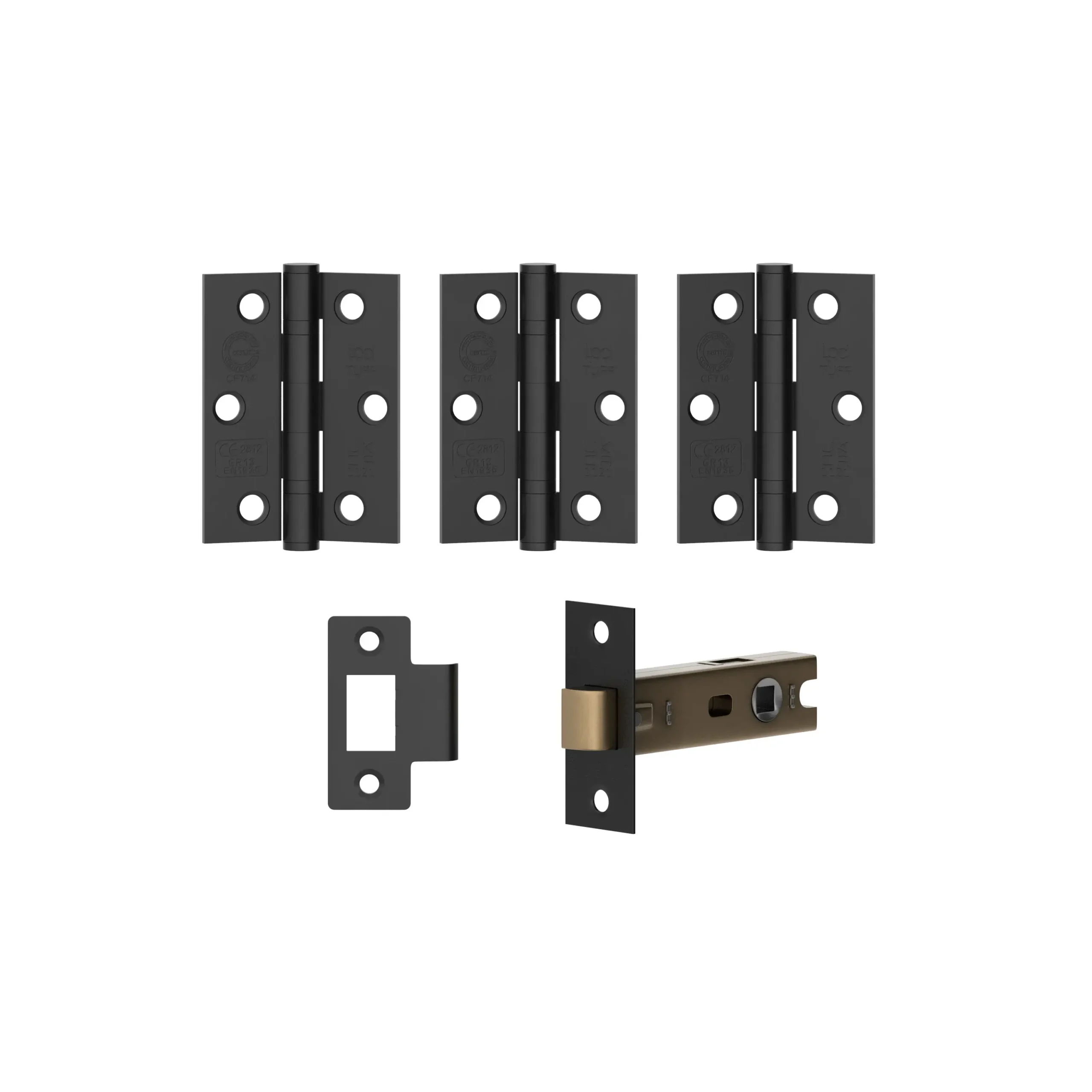 Matt Black Internal Hinge and Latch Pack | A Wood Idea